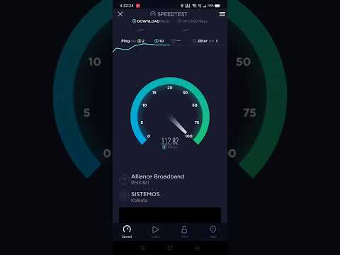 Alliance Broadband 100 Mbps Plan Speed Test