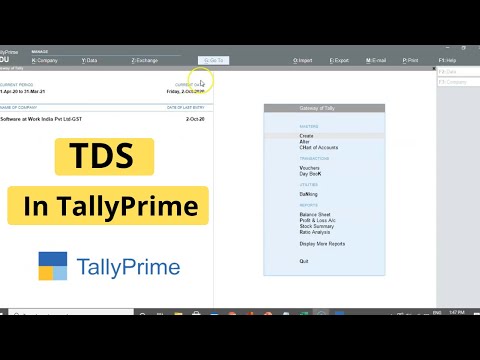 Complete TDS in Tally Prime | Configuration + TDS entries