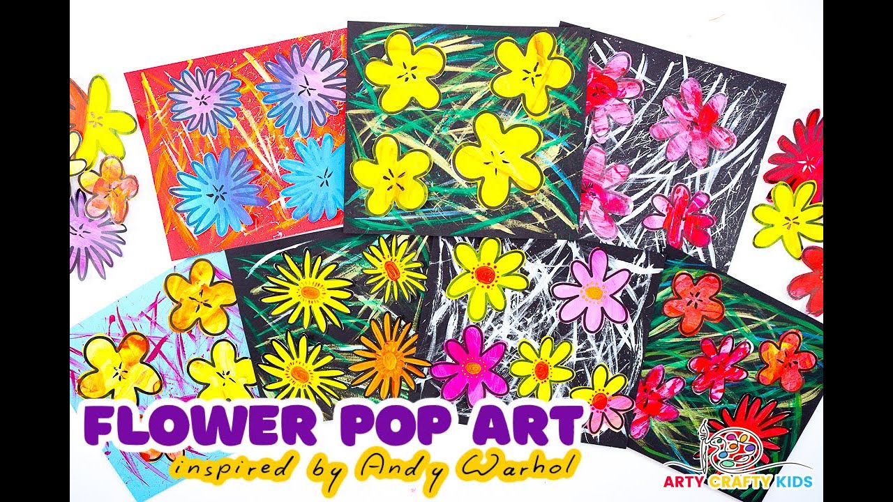 Andy Warhol Inspired Flower Pop Art