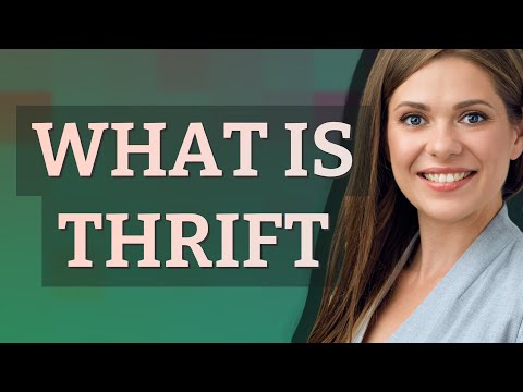 Thrift | meaning of Thrift