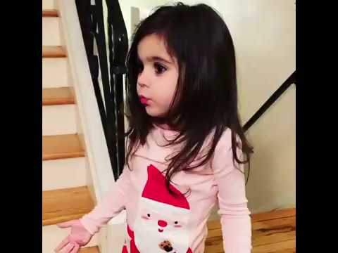 Italian kid having a conversation with her Nonno
