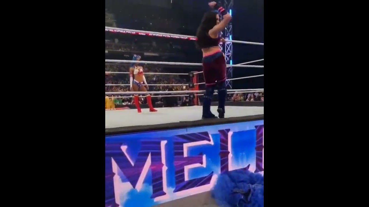 The Red Carpet Diva, Melina, Doing Her Famous In-Ring Split  At The Women's Royal Rumble 2022.