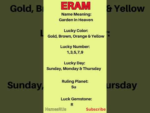 Eram Name Meaning #shorts #ytshorts #shortsvideo #eram