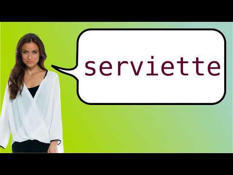 How to say 'napkin' in French?