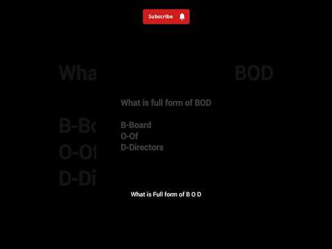 Full Form Of BOD #class12#oc#gseb#board #fullform#studywithtopper