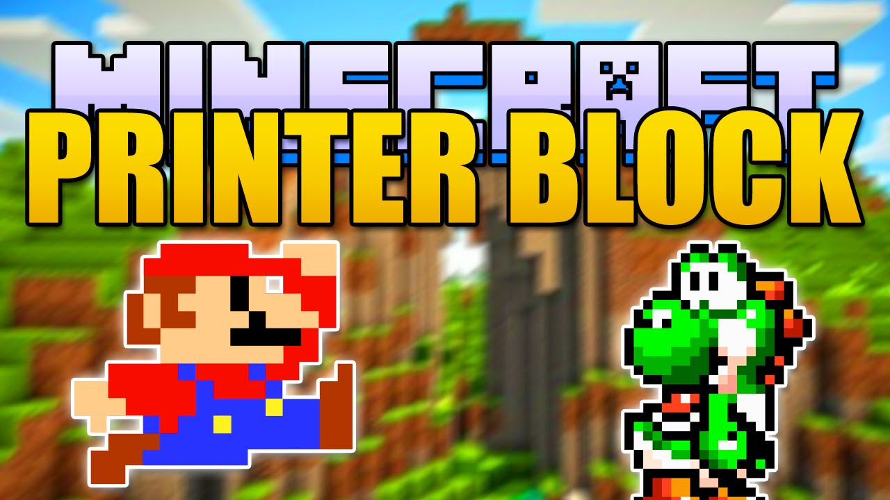 Minecraft PRINTER BLOCK Mod - Create Pixel Art! (Minecraft v1.7.10 Mod Spotlight)