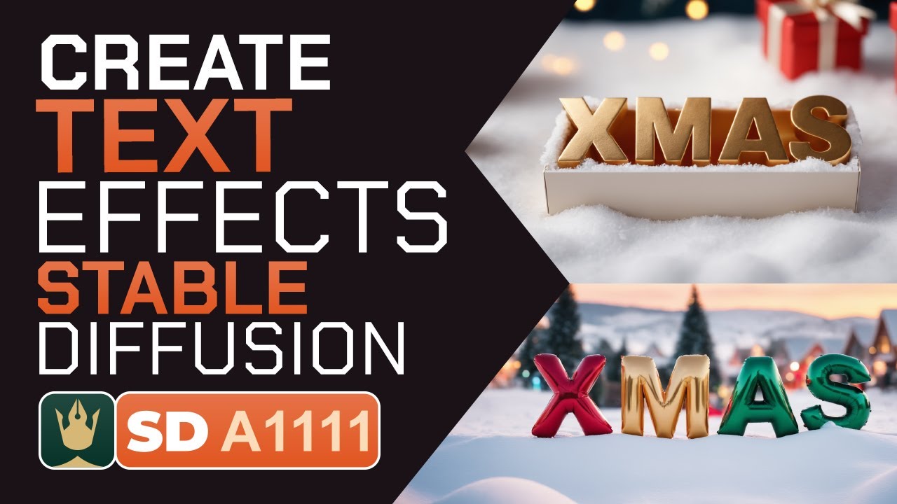 Create Stunning 3D Christmas Text Effects Using Stable Diffusion - Full Tutorial