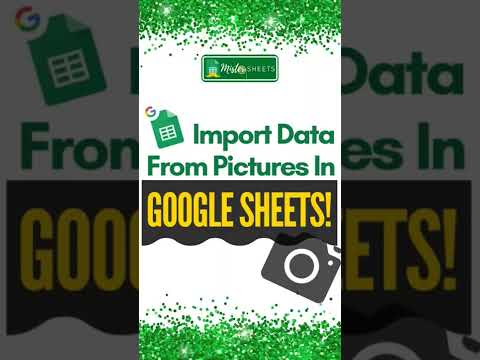 Import Data from Pictures in Google sheets