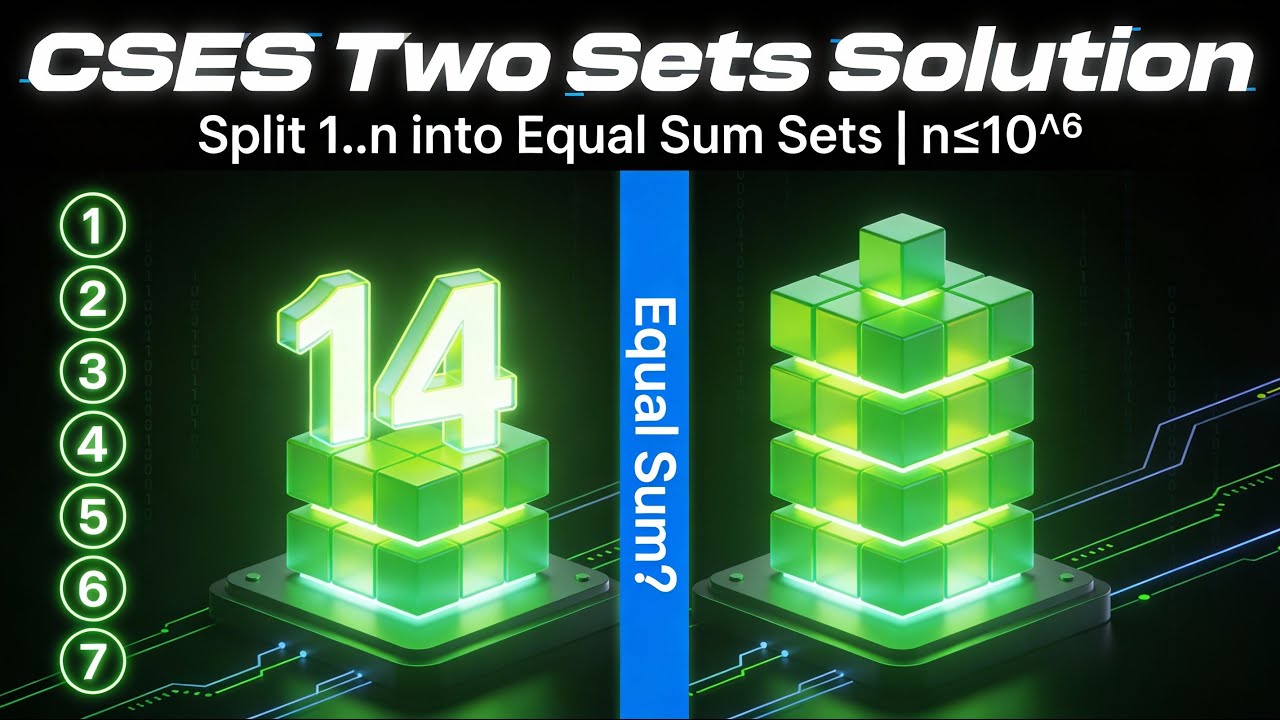 Two Sets | CSES | Introductory | [Easy]