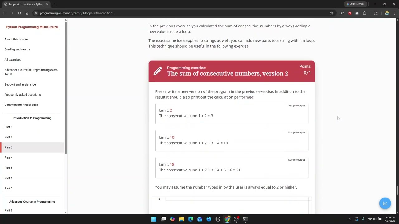 Python Programming MOOC 2026 - Part 3.1.3 Building Strings