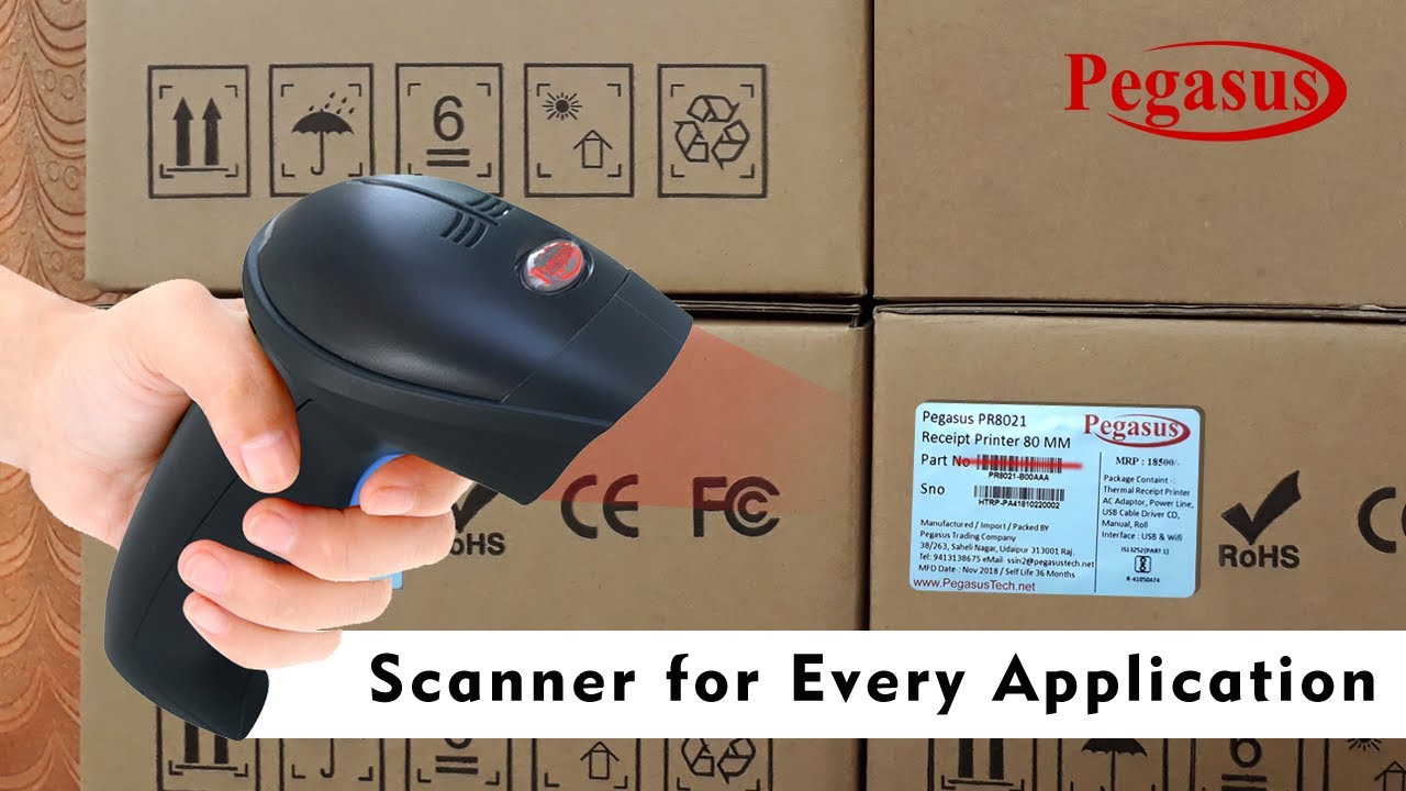 Pegasus PS1246 1D Laser Wireless Barcode Scanner