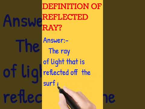 Definition of Reflected ray? /#shorts