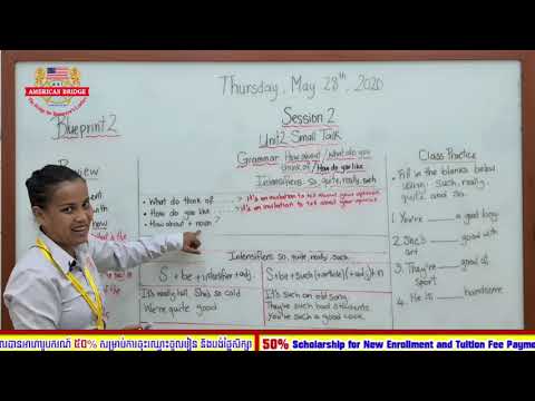 Level7A, Blueprint 2, Unit 2: Small Talk, Present Simple Questions (Page 21), Thursday, May 28, 2020