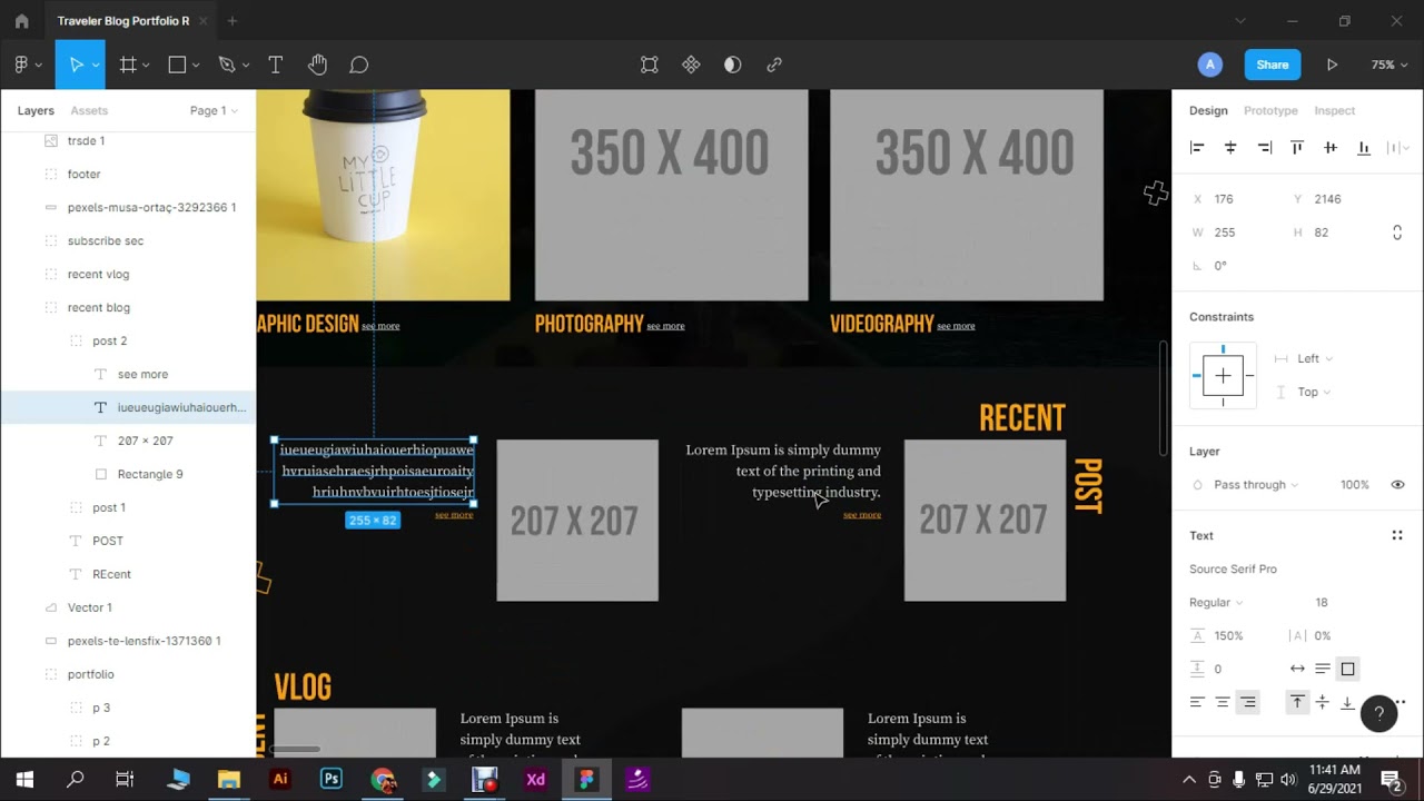 The Traveller - How to Replace text in Figma