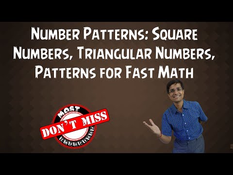 Number Patterns: Square Numbers; Triangular Numbers; Patterns for Fast Math- NTSE-NET Video ...