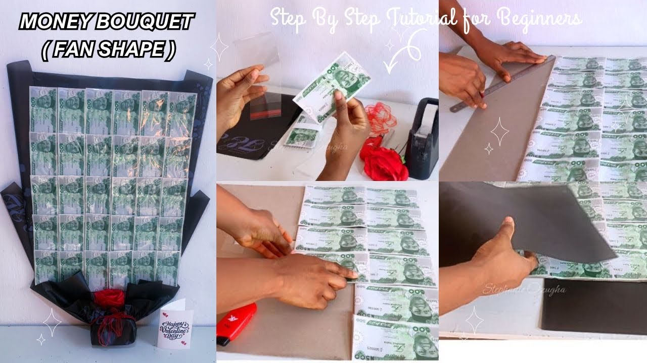 How to Make a Fan Shape Money Bouquet / How to make Money Bouquet Money Fan / Money Bouquet tutorial