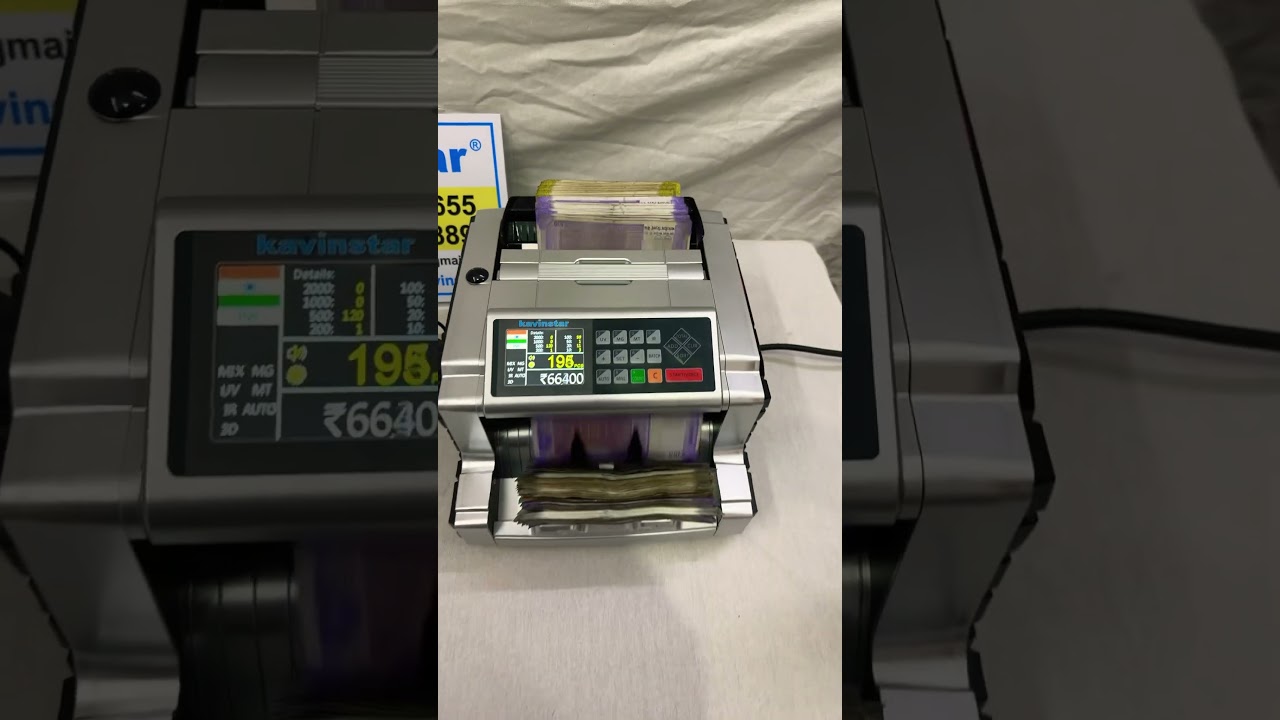 Loose Mix Note Value Counting Machine for Indian All Currency Counting with 100% Fake Note Detection