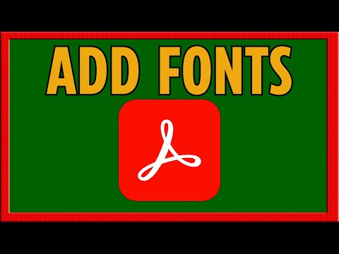 How to Add Your fonts into Adobe Acrobat (2025)