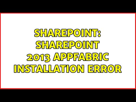 Sharepoint: SharePoint 2013 AppFabric Installation Error (6 Solutions!!)