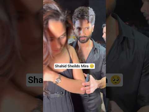 Shahid Kapoor PROTECTS Wifey Mira Kapoor Amid The Crowd π₯Ή#shorts #couple #love #bollywood #trending
