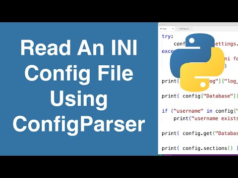 Read An INI Config File With ConfigParser | Python Tutorial