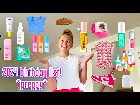 2024 preppy birthday list! 🌴🪩⚡️✈️