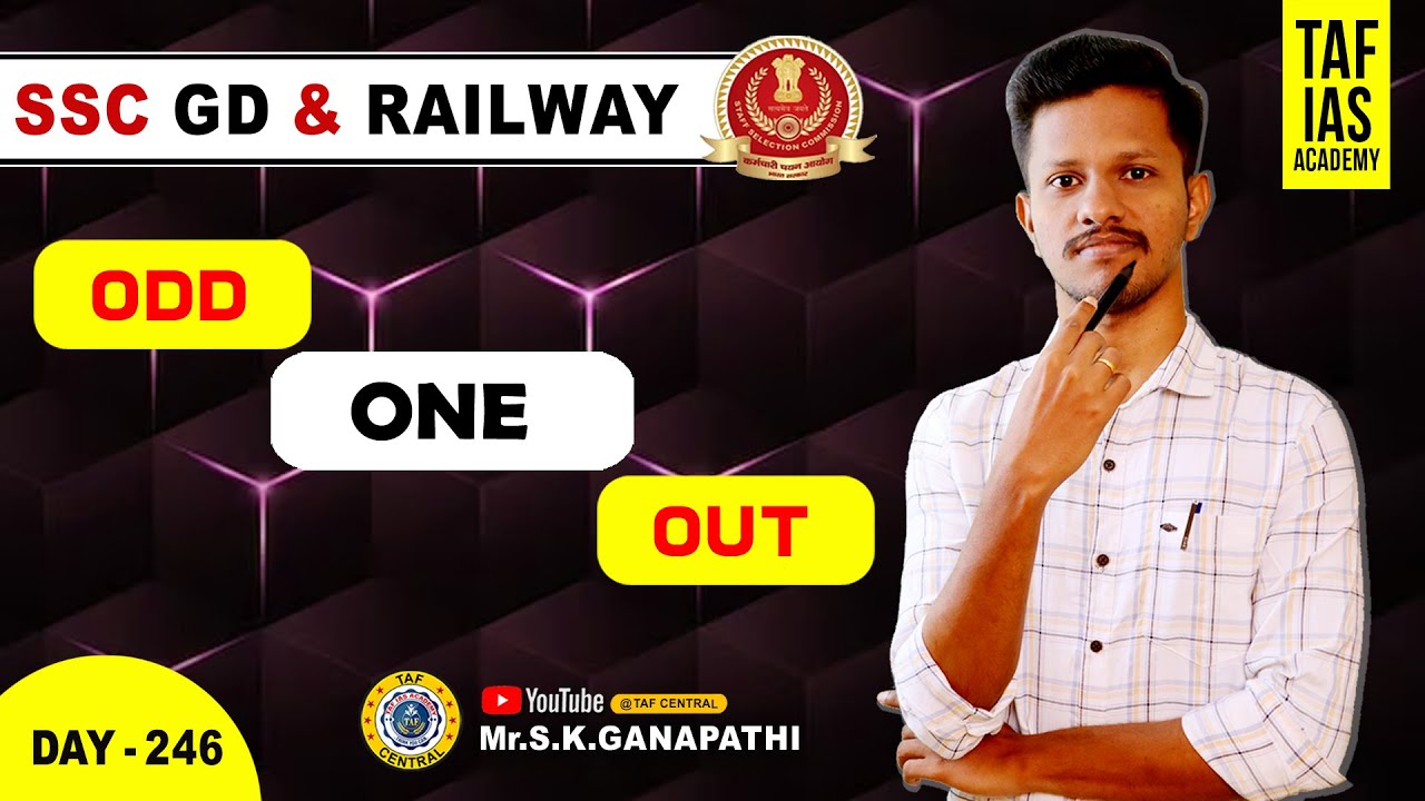 ODD ONE OUT | PREVIOUS YEAR QUESTION | SSC - CGL | Taf #ssccgl2024 #cgl