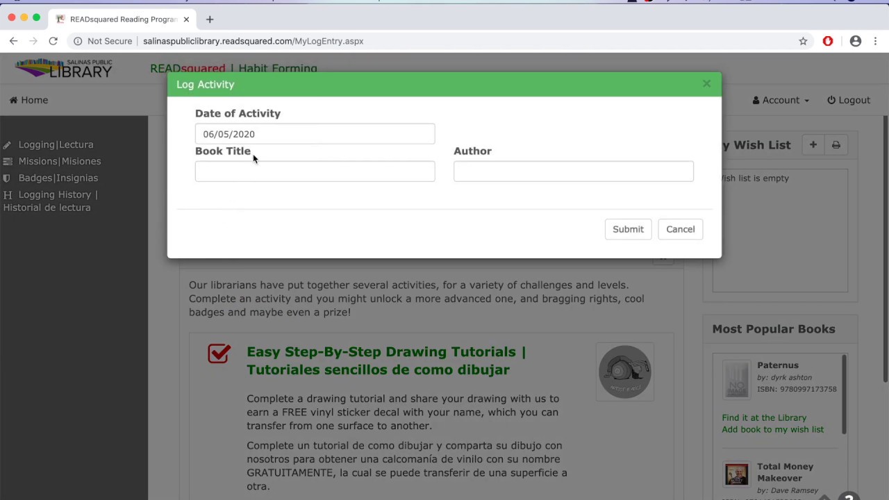 How to Log Reading Activity in READsquared