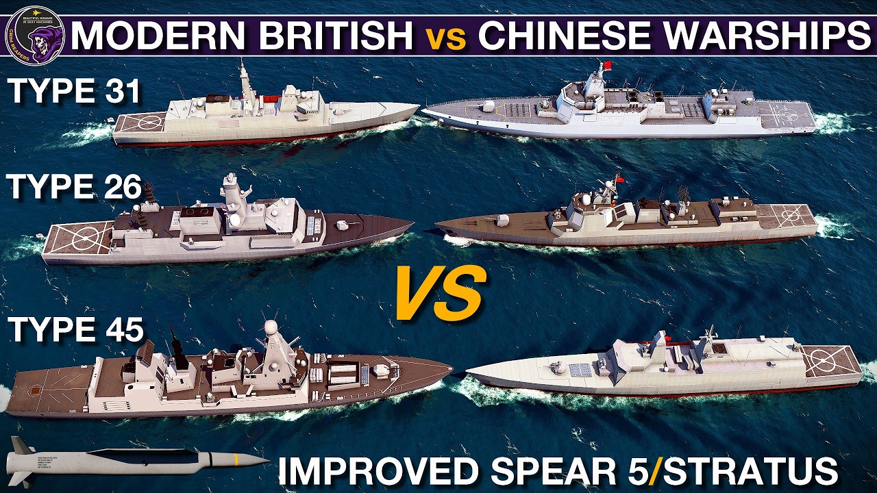 2027 British Navy Warships vs Chinese Navy Warships | Sea Power