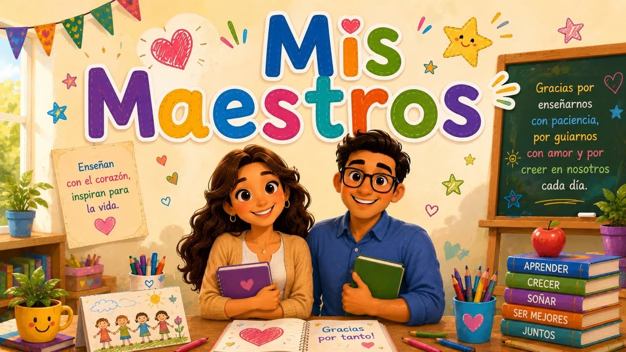 Mis Maestros (Feliz Día del Maestro) Letra Hugo E Quiñones Mtz 