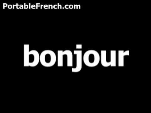 French word for hello is bonjour