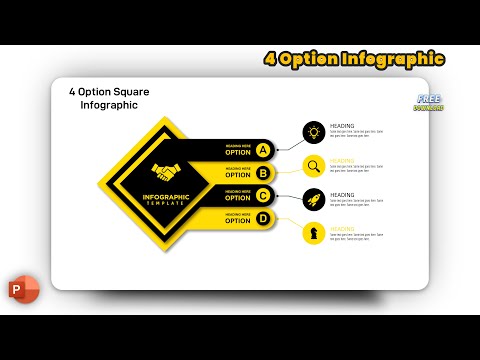 101.Free download PowerPoint 4 Option Square Infographic Template