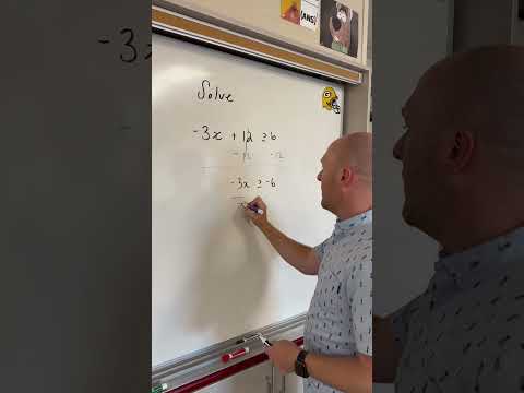 Solve a linear inequality. #math #algebra #geometry #algebra2 #inequalities
