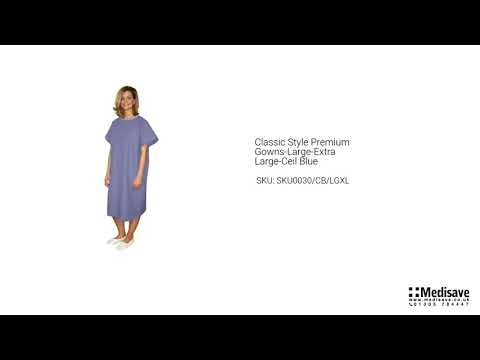 Classic Style Premium Gowns Large Extra Large Ceil Blue SKU0030 CB LGXL