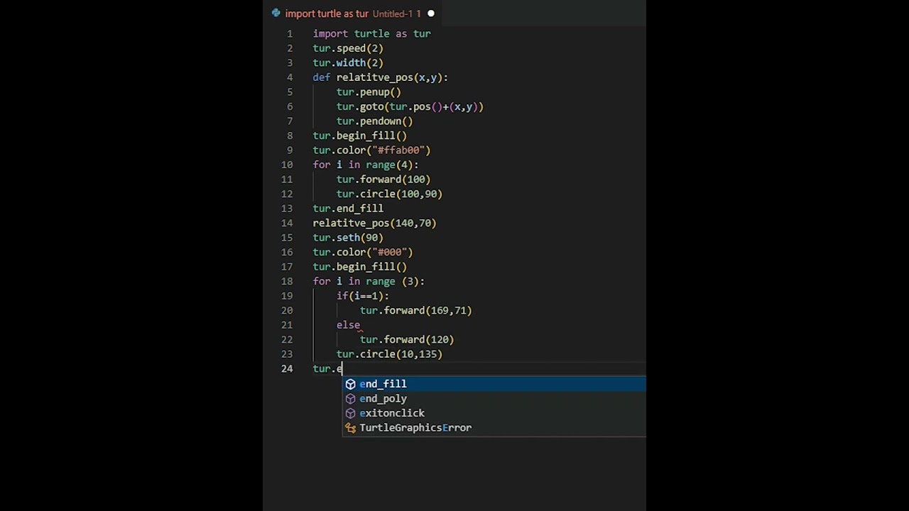 how to draw smile face in python | PYTHON TURTLE