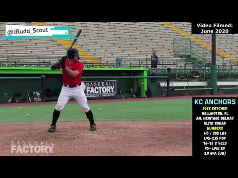 KC Anchors (2022 CATCHER) *SIDE BP VIEW* / Wellington, FL / Heritage Delray / Elite Squad Baseball