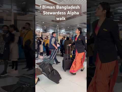 Biman Bangladesh Air Stewardess Alpha Walk .