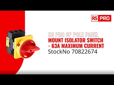 RS PRO - 466138 - Disconnect Switch Non-Fused 63A 750VAC IP65 3 Pole ...