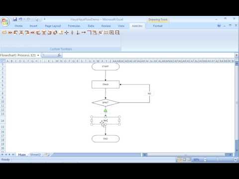 How to create a flowchart quickly in Excel.