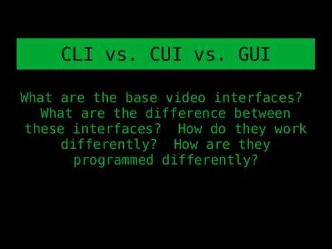 CLI vs. CUI vs. GUI