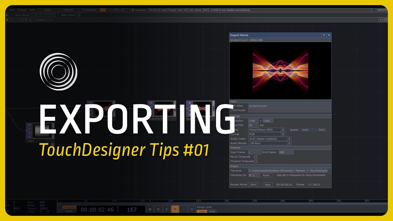 [TD Tip #01] Exporting - TouchDesigner Tip