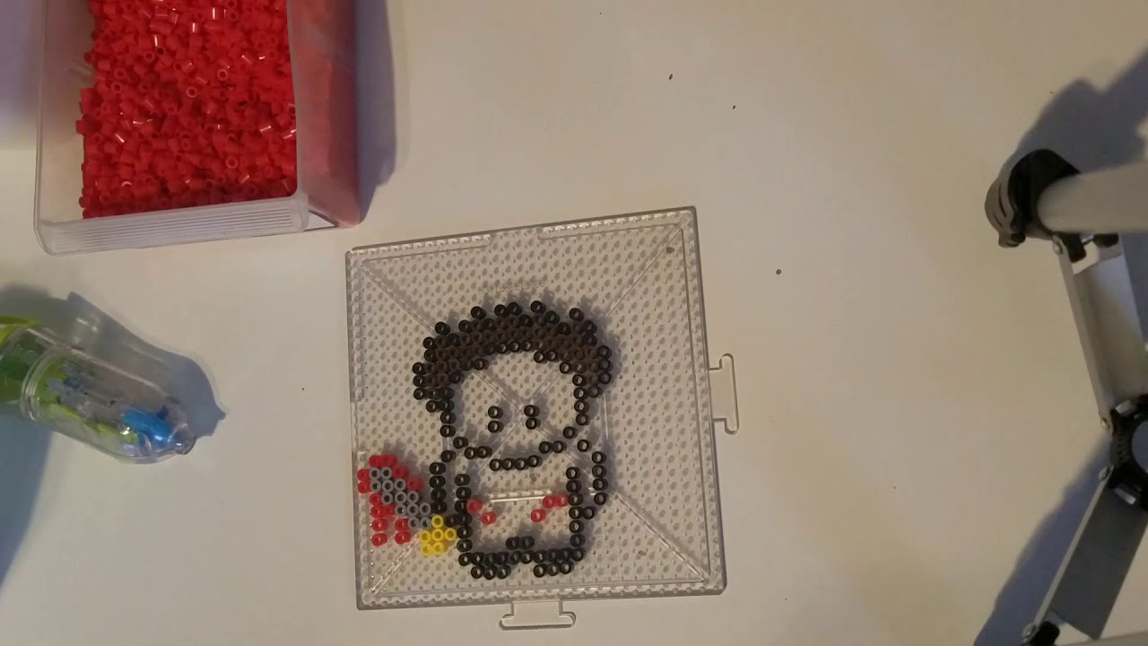 Making Pixel Art Horror Movie Characters Using Perler Beads
