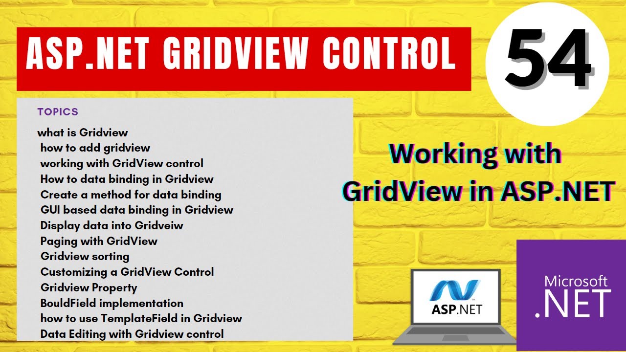 54 ASP.NET Course | Understanding ASP.NET GridView Control Using a Database