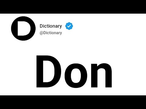 Don Meaning In English