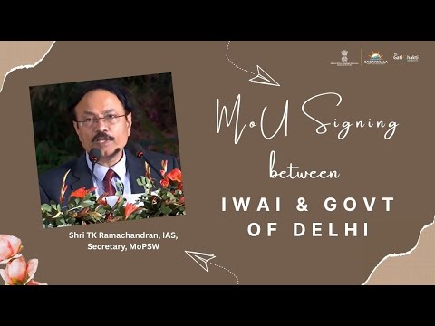 Shri TK Ramachandran, IAS, Secretary MoPSW addressed the MoU signing between IWAI & Govt of Delhi!