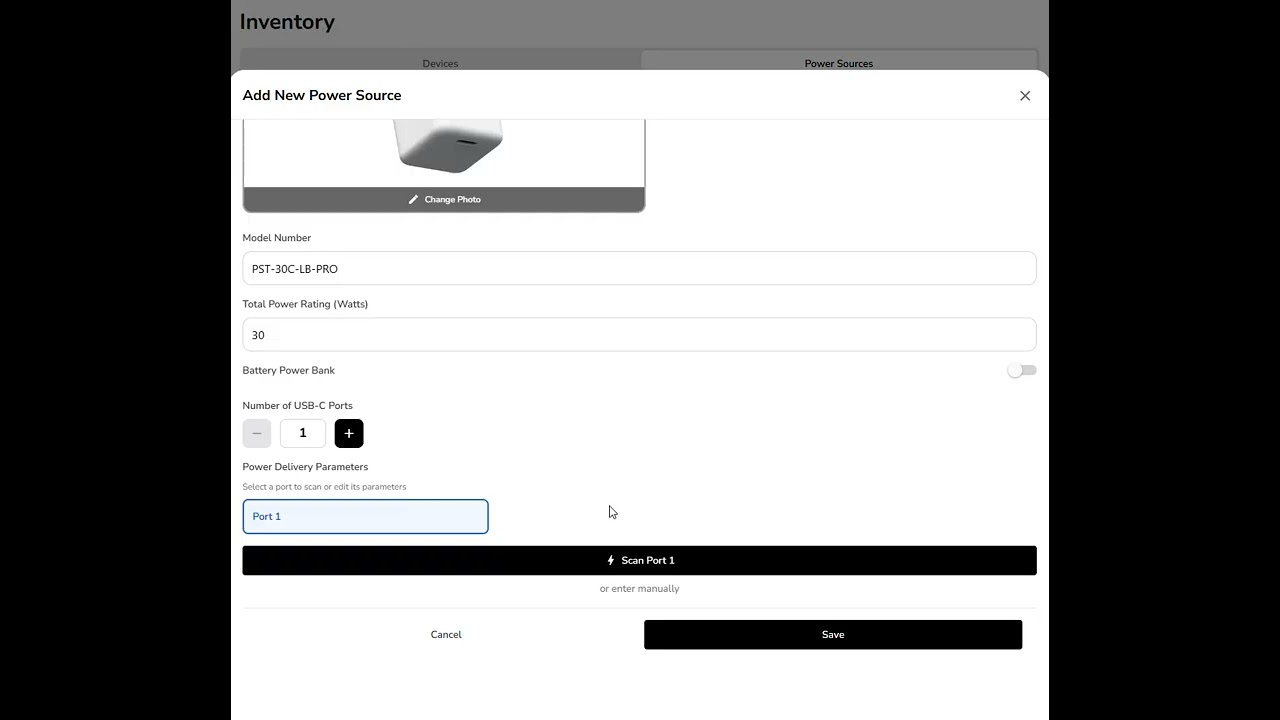 VFLEX App Tutorial - Adding a Power Source