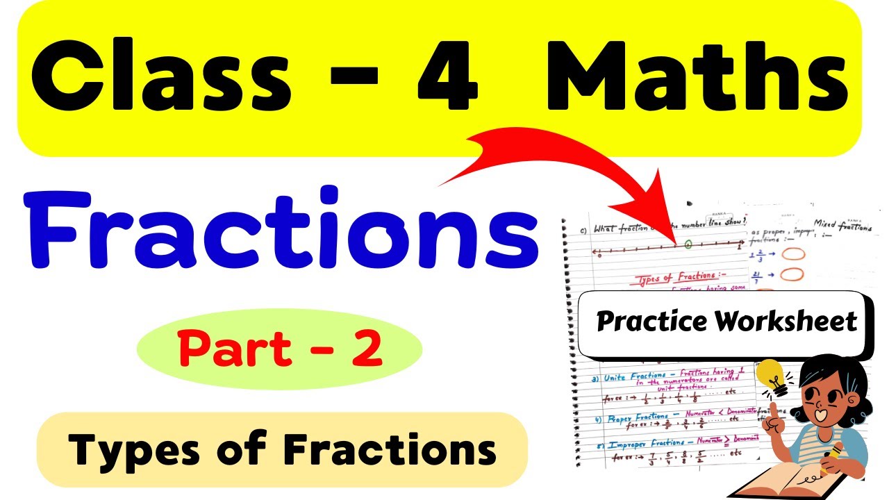 Class 4 Fractions Worksheet | Maths Worksheet for Class 4 | Class 4 Maths Syllabus | Class 4th Maths