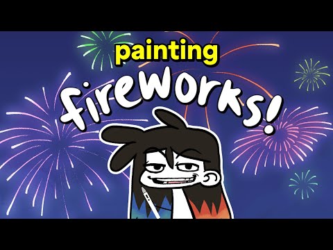 How to Draw FIREWORKS ๐งจ Digital Art Process