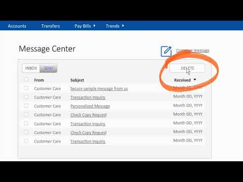 Online Banking: Message Center