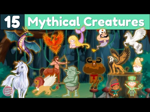 15 Mythical Creatures in English 🧜♀️ Fairytale Vocabulary for Kids | ESL Lesson with Pictures